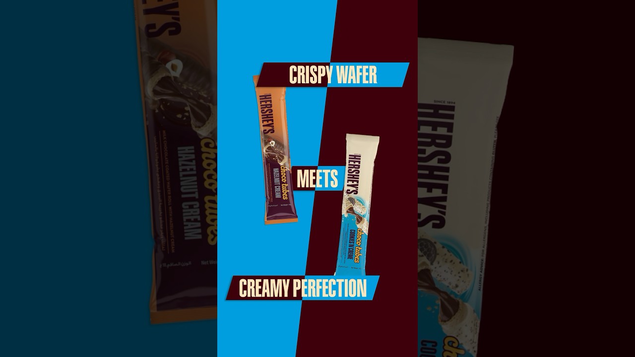 Savor the crispy wafer and creamy perfection in Hershey's Chocotubes. #HersheysArabia #Chocotubes