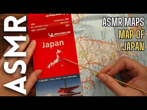 Soft Spoken Paper Map of Japan 🗾🇯🇵 [ASMR Maps]
