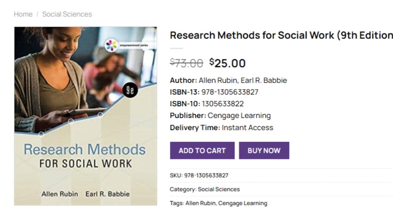 Research Methods for Social Work - 9th Edition - Original PDF - eBook