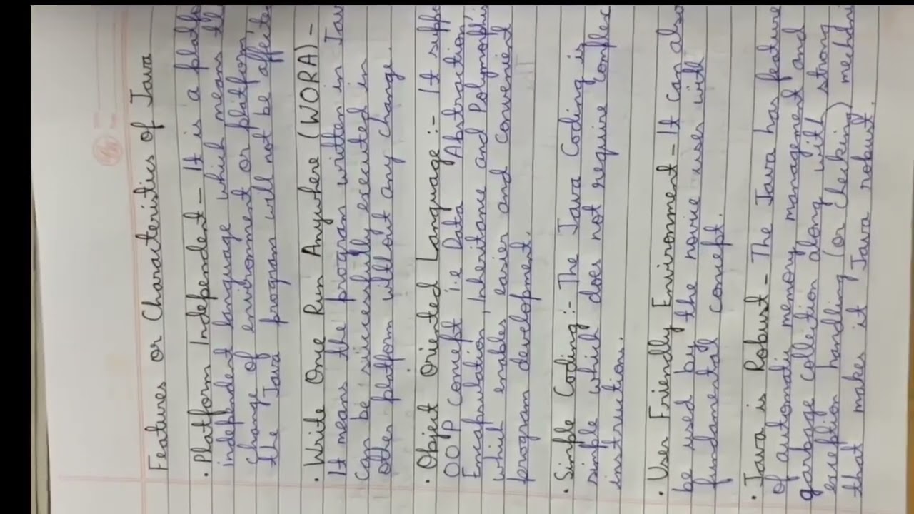 Features or characteristics of java | java programming language