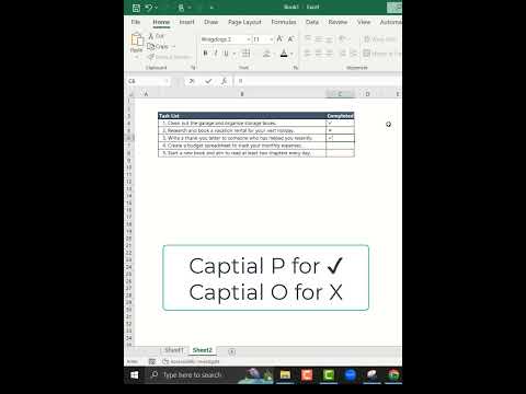 Adding Check and Cross Symbols | Easy Excel Shortcuts