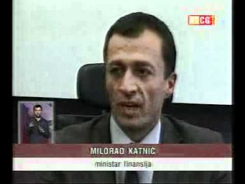 Izjava ministra finansija, dr Milorada Katnica, za TV CG