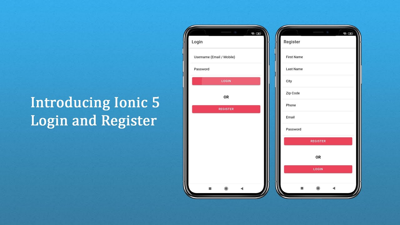 Introducing Ionic 5 Login and Register