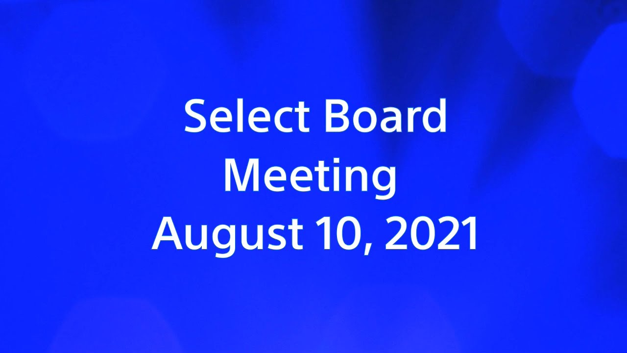 Stow Select Board Meeting 8 10 21