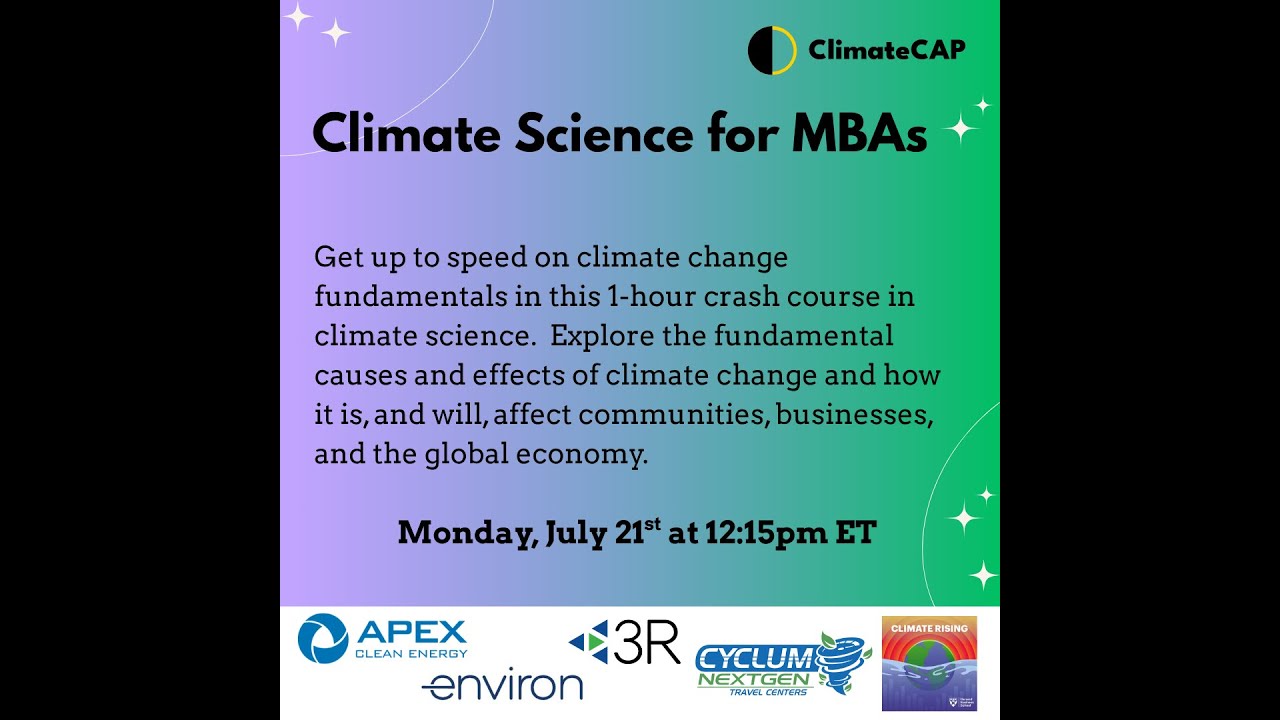 ClimateCATALYST 2025: Climate Science for MBAs