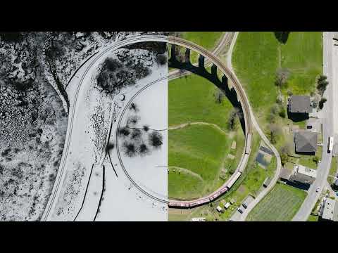 As winter turns to spring – the track circles round on itself | Switzerland Tourism