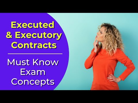 Executed and Executory: The Difference? Real estate license exam questions.