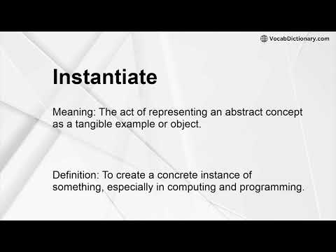 Instantiate Meaning