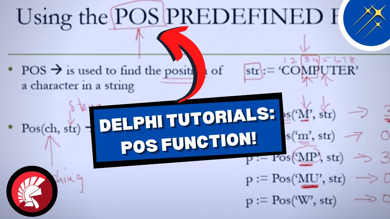 Delphi Coding Tutorials: String Pos Function! | Beginner's Guide To Coding