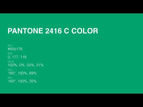 What color is Pantone 2416 C ? #00b176 hex color - Green color - Cool color 00b176