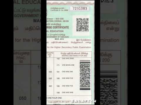 How to find year of passing//register number //certificate number in 10th mark sheet?