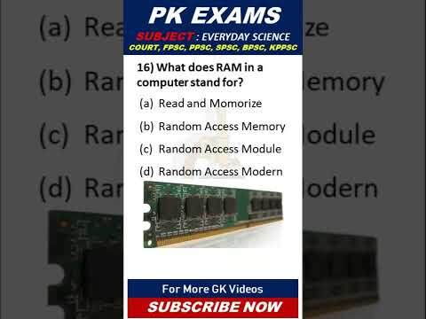 What does RAM in a computer stand for? #css #gk