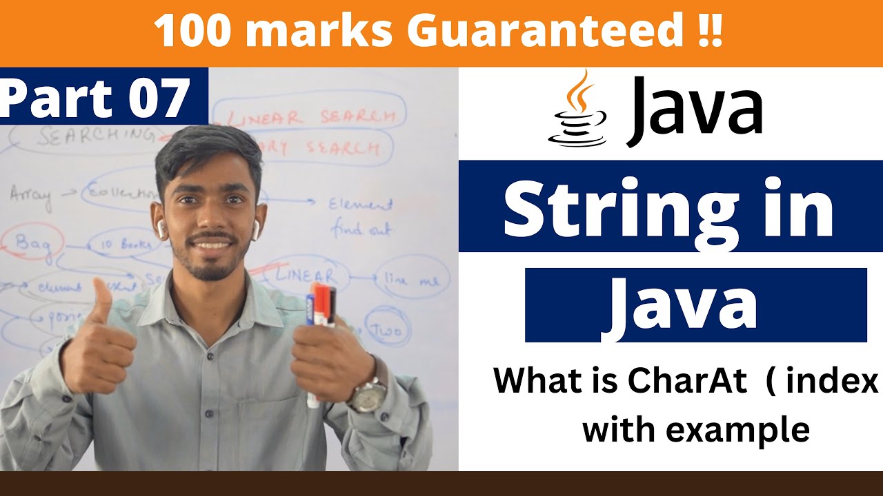 CharAt function in Java string programs in java | Important java programs