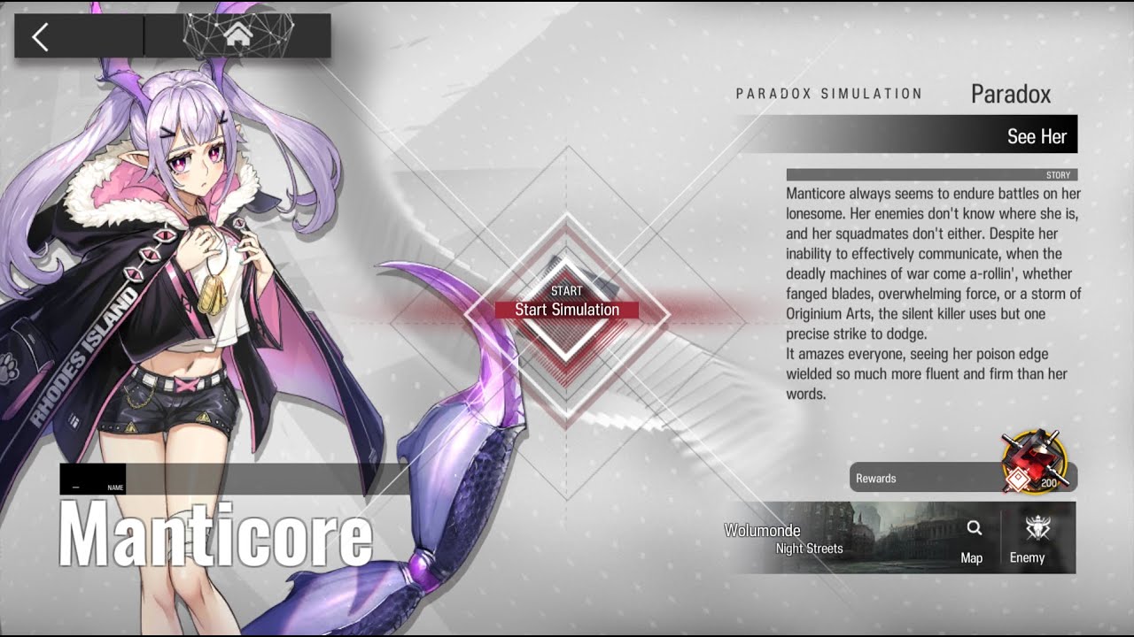 Arknights Paradox Simulation Manticore Guide