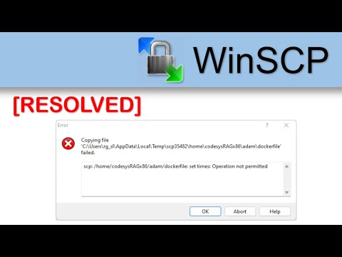 WinSCP set times Operation not permitted Error Message