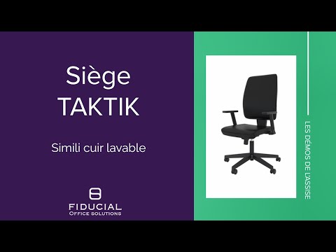 Présentation du siège de bureau lavable Taktik (avec accotoir 1D)