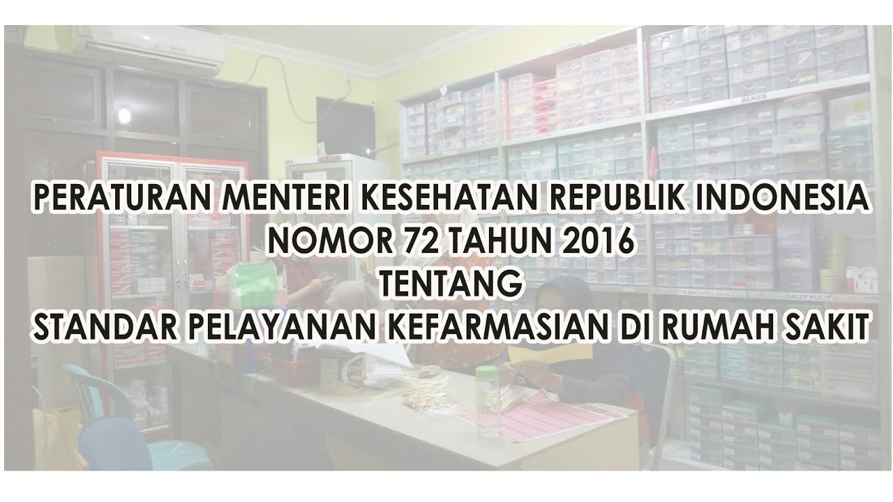 Standar Pelayanan Kefarmasian di Rumah Sakit