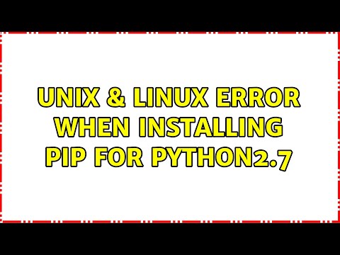Unix & Linux: Error when installing pip for python2.7