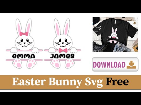 Easter Bunny Svg Free | Split Easter Bunny Svg | Bunny Head Svg Download for Cricut #EasterBunnySvg