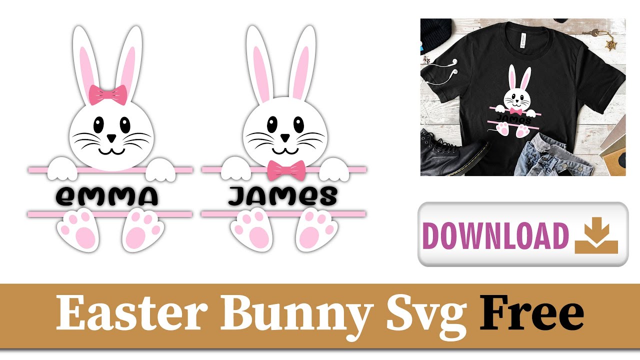 Easter Bunny Svg Free | Split Easter Bunny Svg | Bunny Head Svg Download for Cricut #EasterBunnySvg
