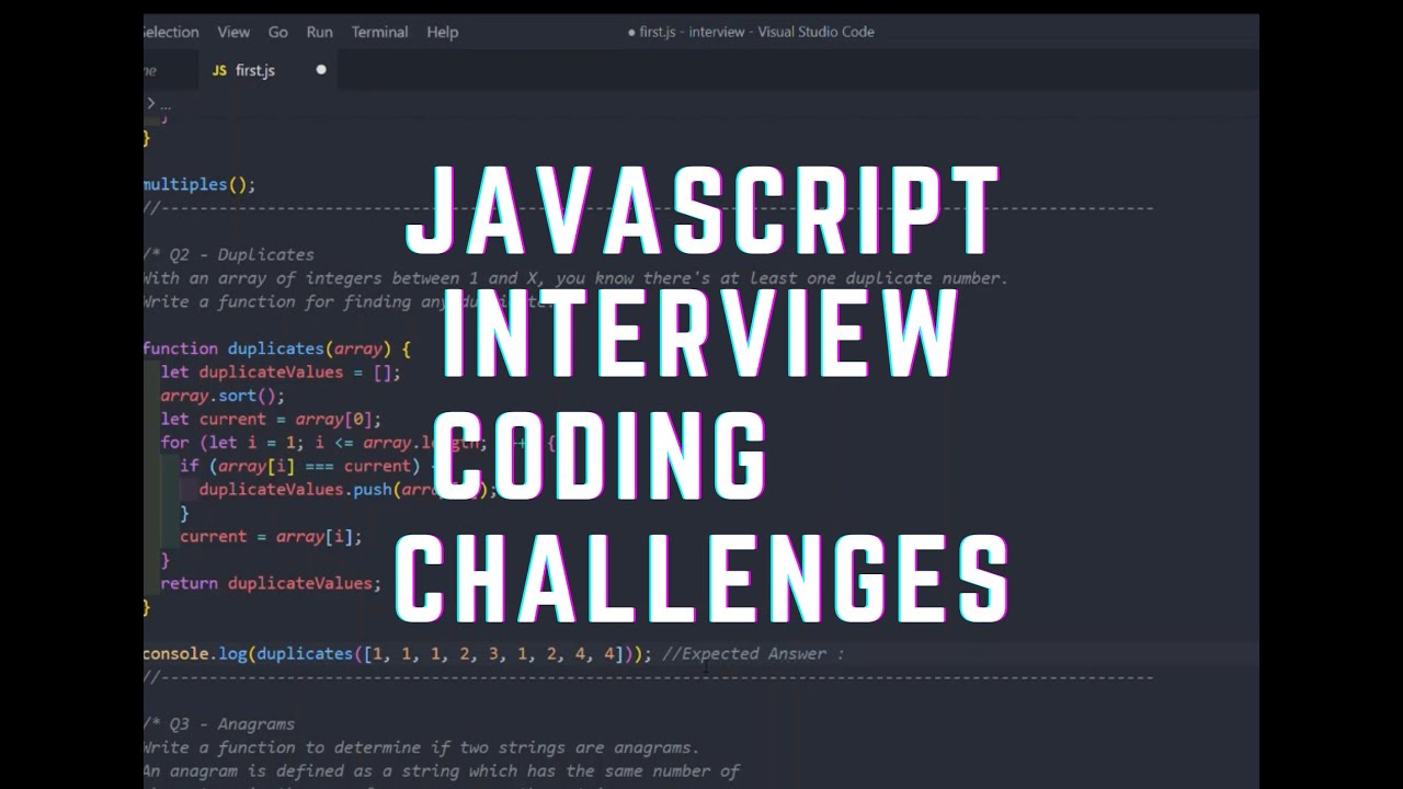 Javascript Developer Interview Coding Challenges