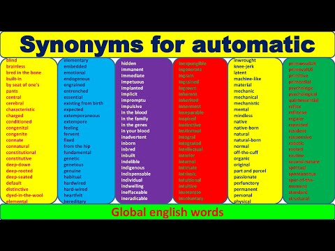 135 synonyms for automatic| antonyms synonyms for competitive exams|synonyms antonyms for ielts esl