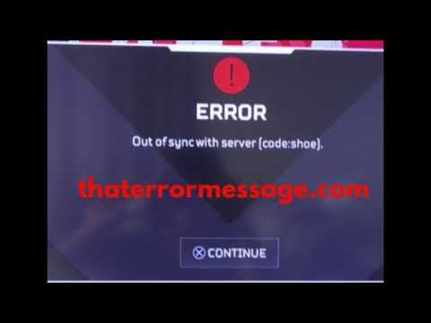 Out of sync with server (code:shoe) - Apex Legends