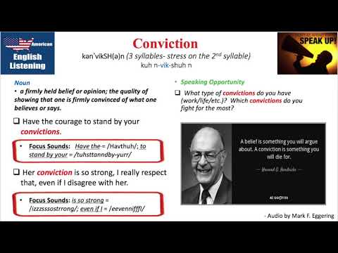 Mark's English-All Access! Word of the Day: Conviction