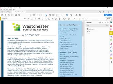 Annotation of PDF files using Adobe Acrobat