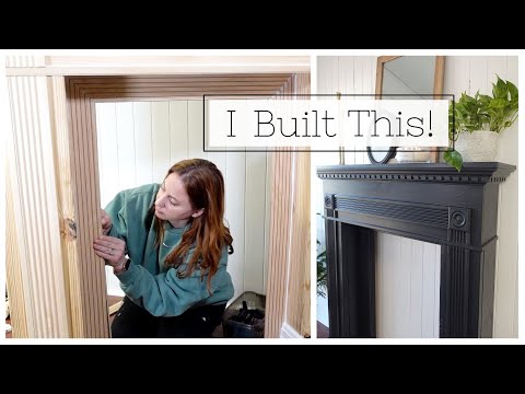 DIY Faux Fireplace Mantle // Build it Yourself!! // Woodworking