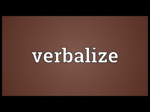 Verbalize Meaning