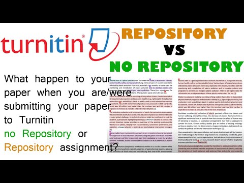 No Repository VS Repository Turnitin