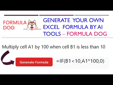 Generate your own Excel formula by AI tool - Formula dog
