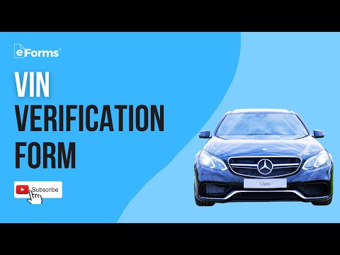 VIN Verification Form - EXPLAINED