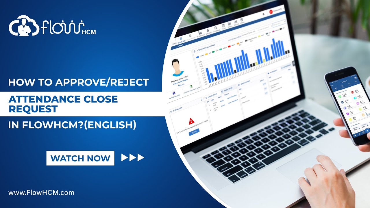 How To Appr/Rej Attendance Close Request In Attendance Management Software | HRMS Flow HCM (English)