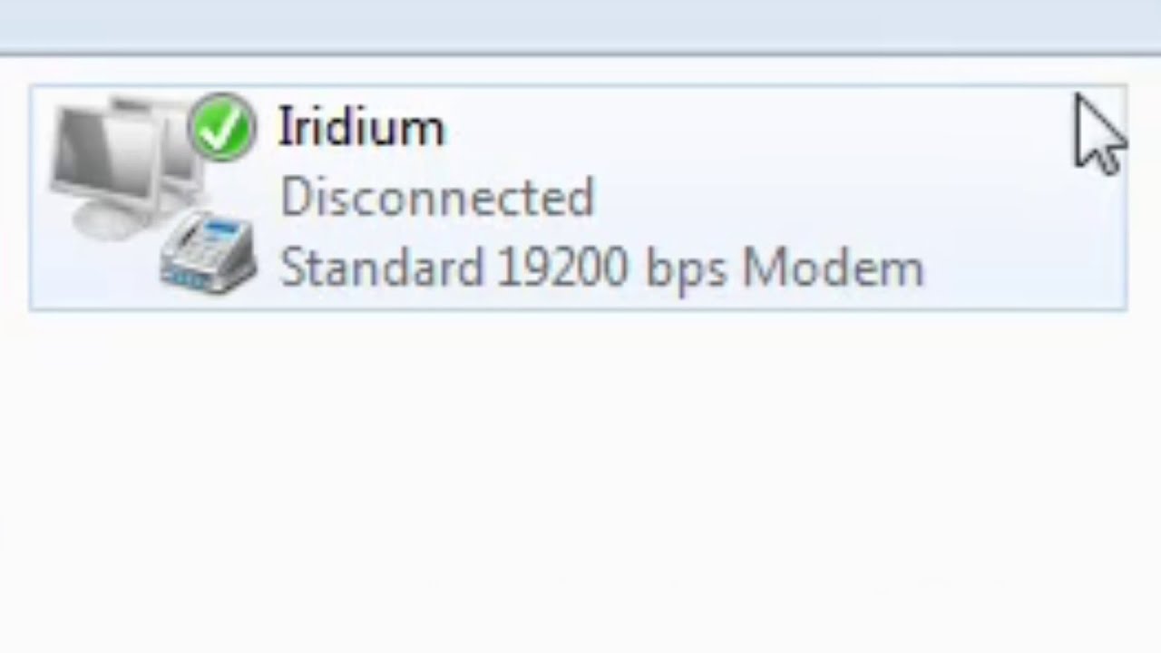 Iridium Satellite Modem Setup