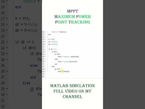 MPPT MATLAB SIMULATION | Tech Simulator #shorts
