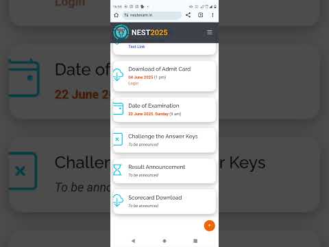 NEST 2025 Admit Card Released | Download Now & Check Important Details 📢