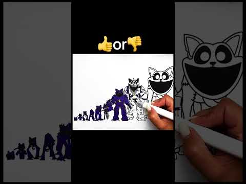 Poppy playtime chapter 3 Coloring pages / How to color Evolution of Catnap Boss Godzilla Monster