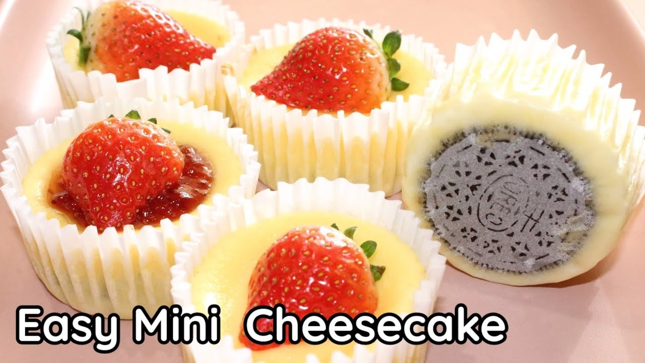 Easy Mini Cheesecake Recipe | Cheesecake Cupcakes | No Sour Cream