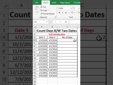 How to Calculate the Number of Days Between Two Dates