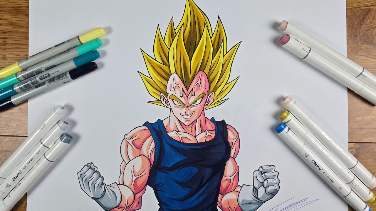 How to Draw Majin Vegeta | Easy Drawing Tutorial 