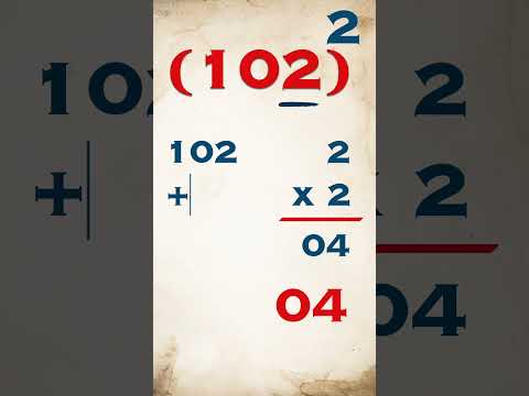 Square Trick | square of number near to 100 | square of 102 | #shorts | #short #viral #trending