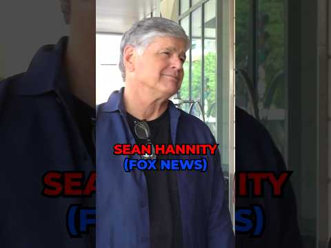 Crazy Freudian slip?! Asking Sean Hannity hard questions at RNC #funny #politics #shorts