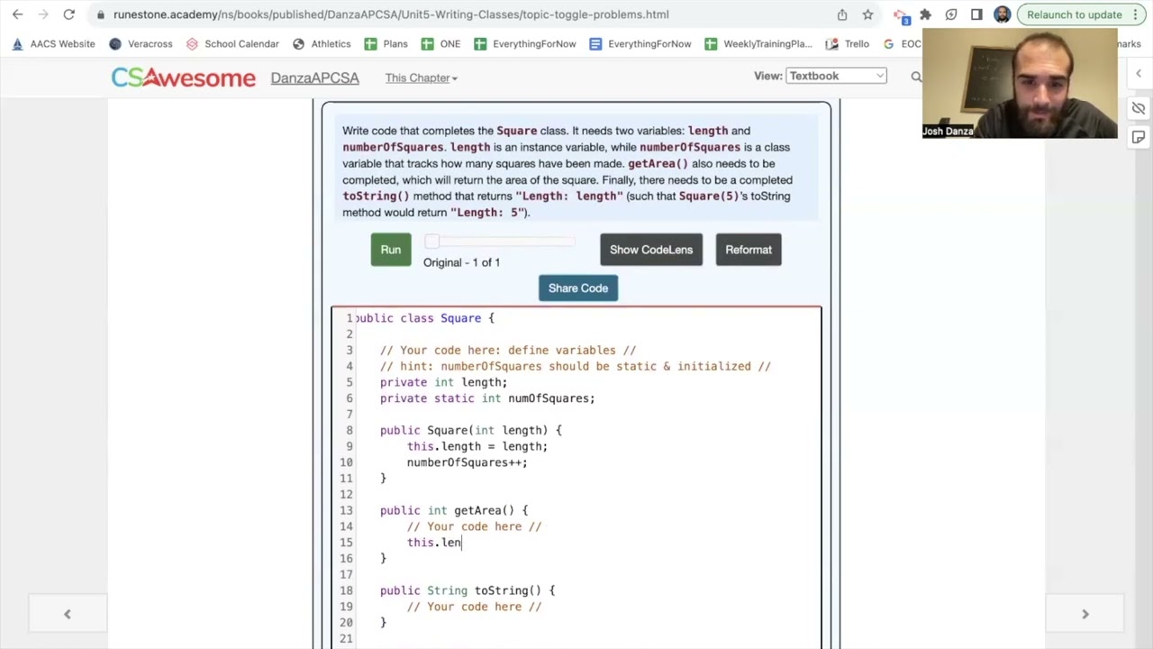 5.13 Write Code Practice | CSAwesome APCSA Java