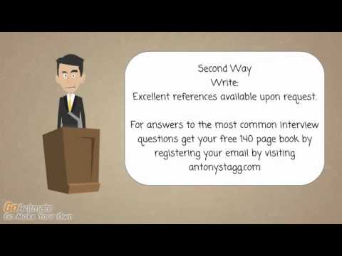 Interview Skills - References section of the resume