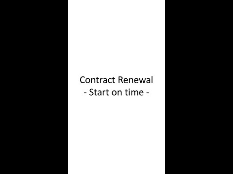 Start contract renewal on time