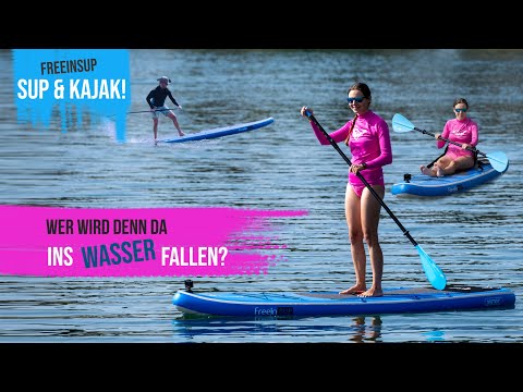Das perfekte Camping-Spielzeug? Standup Paddle Board Test: Freeinsup Kajak SUP mit Sitz!