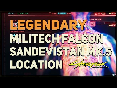 Militech Falcon Sandevistan MK.5 Location Cyberpunk 2077 Iconic Cyberdeck