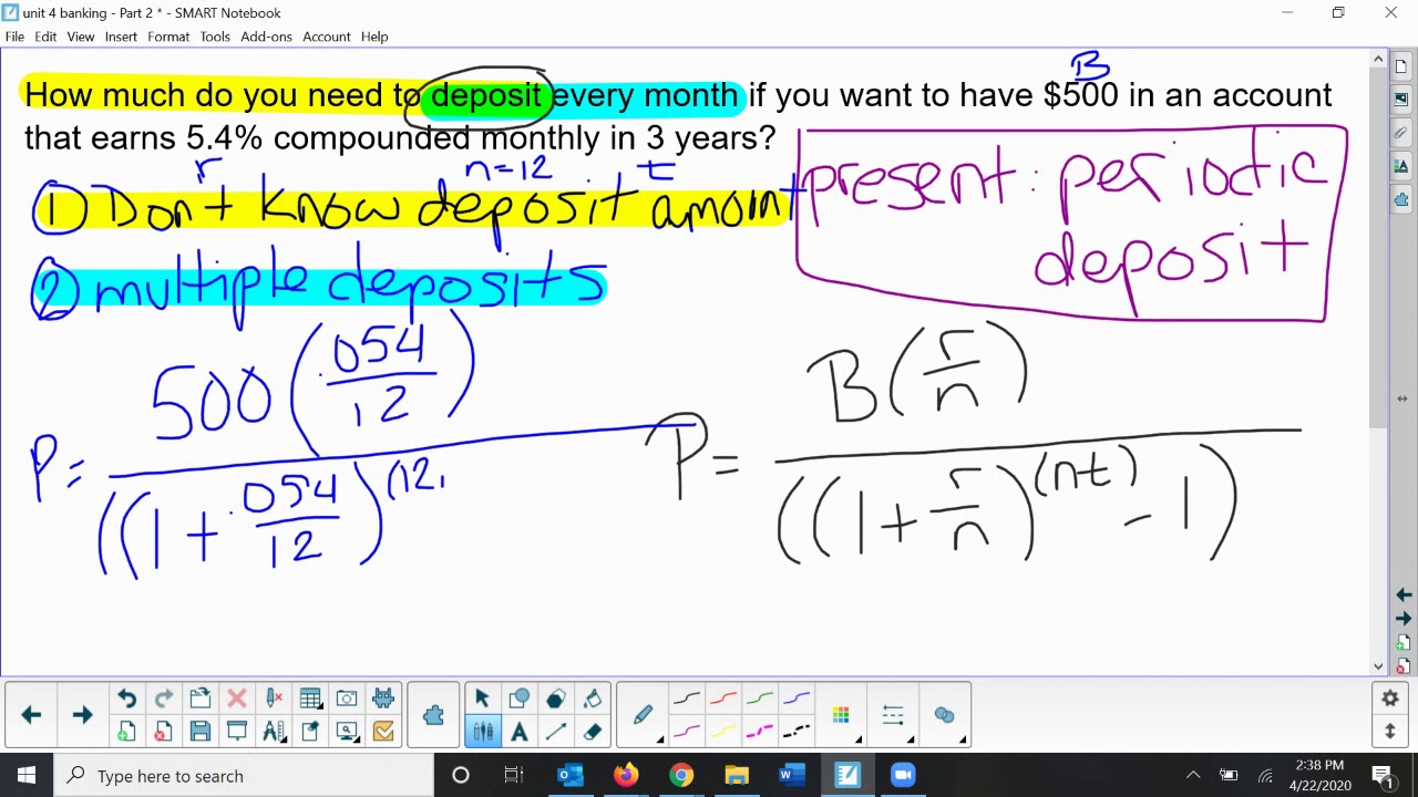 Present: Periodic Deposit Example